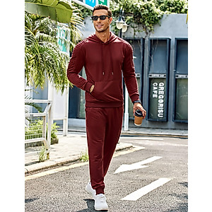 COOFANDY Men's Tracksuit Set 2 Piece Hoodie Sweatsuit Casual Jogging Athletic Suits Set