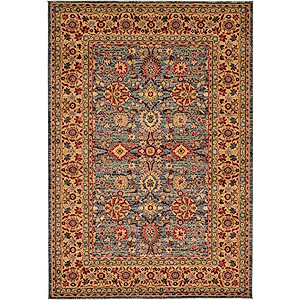 Unique Loom Edinburgh Collection Classic Oriental Traditional French Cottage Inspired Intricate Design Area Rug (6' 0 x 9' 0 Rectangular, Light Blue/ Beige)