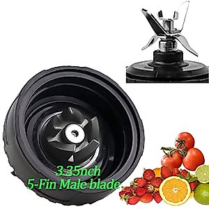 [UPGRADE] 5 Fins Blender Blade Compatible with Ninja Blender QB3000 QB3000SSW-30 QB3000QR-30 QB3001SS-30 QB3000QBK QB3004 QB3005