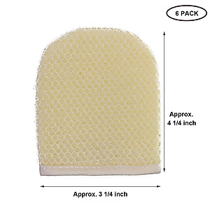 PPHAO - Facial Cleansing Sponge - Exfoliating Facial Cleansing Cloths Gloves Mitts - Facial Sponges for Cleansing and Exfolaiting - Facial Pads Cleasing - Softweave Exfoliating Washcloths pad - 6PACK