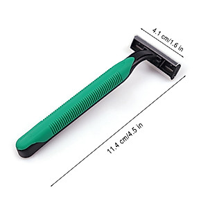 Disposable Razors in Bulk,Razors individually wrapped bulk,Twin Blade Razors with Clear Safety Cap, Razors For Homeless, Hotel,Air Bnb,Shelter/Homeless/Travel (50PCS)