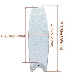 HECASA (1-Pack) 18" Universal Pool Ladder Steps Replacement, Heavy-Duty Molded Plastic Swimming Pool Ladder Rung Step