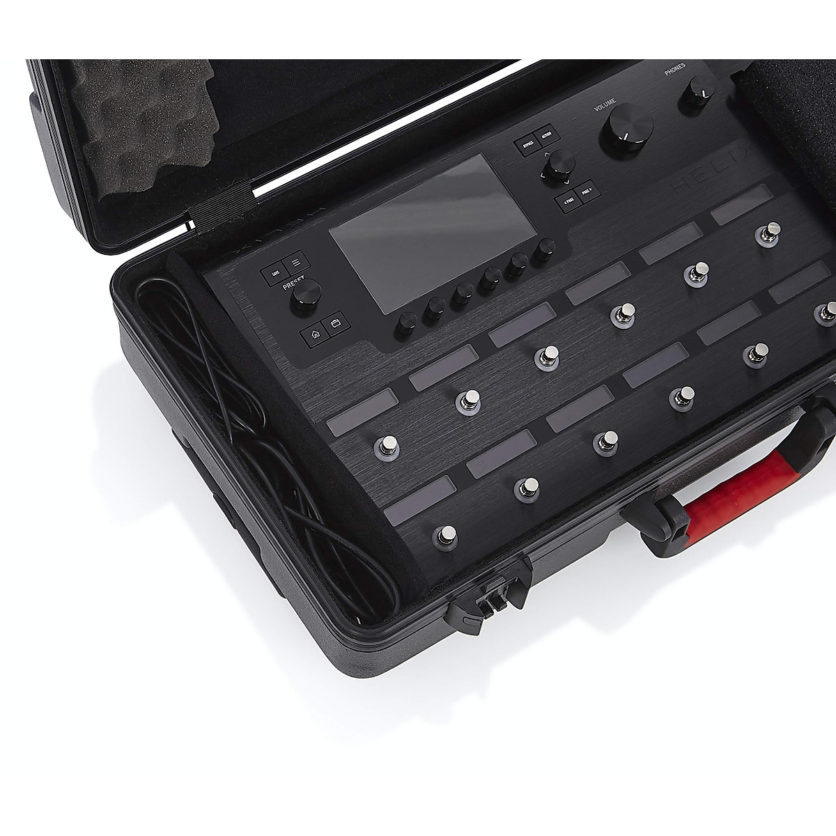 Gator Cases ATA Style Case for the Line 6 Helix Multi-FX Floor Processor with Wheels (GHELIXFLOOR)