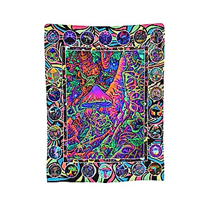 Mushroom Blanket, Soft Fleece Flannel Throw Blanket Lightweight Cozy Blankets All-Season for Sofa Couch Chair Bedroom Cottagecore Room Decor