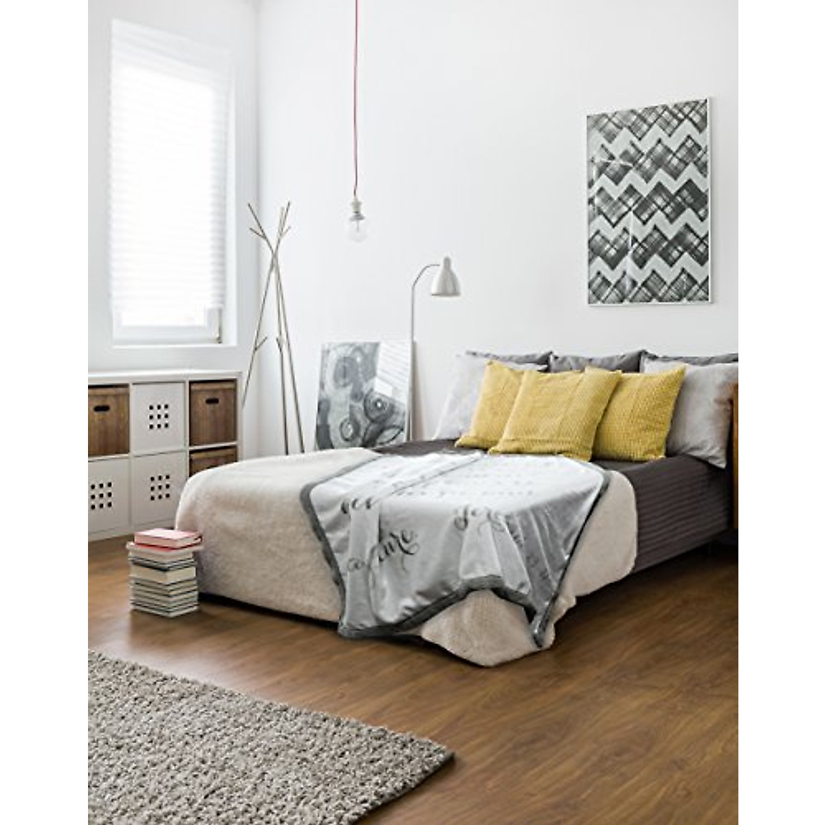 Jeremiah Scripture Throw Blanket: for I Know The Plans I Have for You. Fleece Sherpa Inspirational Faith Gift, Buttery-Soft Extra-Large Healing Quilt for Men or Women (Ivory)