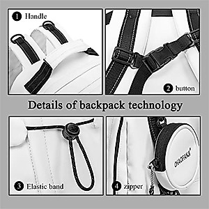 SESOCSEO Large Travel Backpack Women，Carry on15.6 Inch Business Laptop Daypack Backpack，Fashion women's backpack with square and round decorate bags