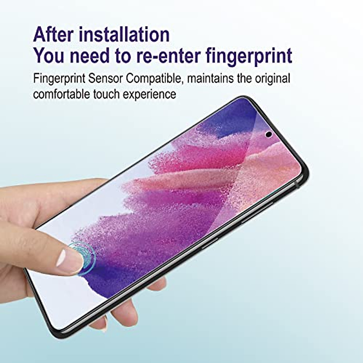 AACL Galaxy S21 FE Screen Protector Tempered Glass for Samsung Galaxy S21 FE 5G,6.4 Inch,[Support Fingerprint Unlock][Full Screen Coverage (except edges)][9H] [3 Pack]