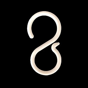 LONCHDAN 100 PCS White S Hooks for Hanging Plants Jeans Clothes Bags Pot Pan Cups Tools