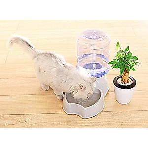 Automatic Pet Waterer,1 Gal(3.8L) Pet Water Dispenser,Replenish Pet Waterer,Dog Water Dispenser Station,Automatic Gravity Water Drinking Fountain Bottle Bowl Dish Stand by Meleg Otthon