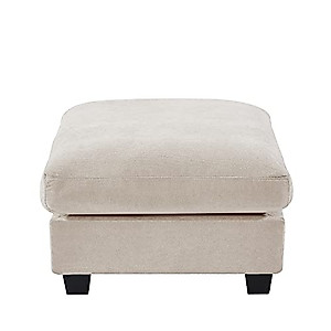 Deep Seat Down Feather Filled Modular Upholstered Sectional Sofa Couch with 4 Waist Pillows for Home Office Apartment Living Room,L-Shaped Corner Sofa & Couch Movable Ottoman/Chaise