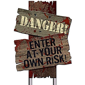 Amscan Corrugated Plastic Cemetery Sidewalk Signs, 12" x 9", 3 Pcs