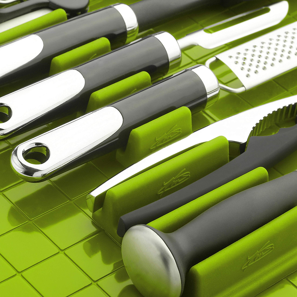 KMN Home DrawerDecor Lime Customizable Drawer Organizer 21 Piece Deluxe Starter Kit