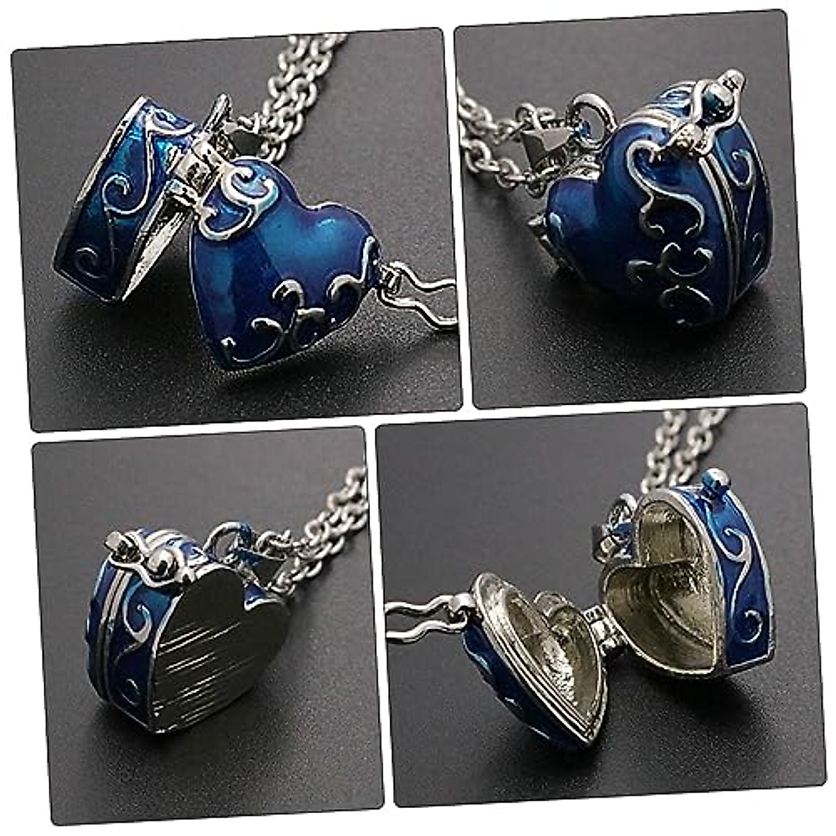 Garneck 3pcs Ashes Pendant Pet Memorial Hair Locket Cat Dog Ashes Necklace Ashes Urn Earn Necklace for Ashes Engraved Urn Necklace Pets Ashes to Jewellery Crystal Copper Jewelry Holder