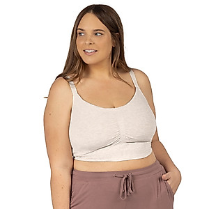 Kindred Bravely Sublime Wireless Busty Sleep Pumping Bra | Seamless Pumping & Nursing Bra for E, F, G, H Cups (Oatmeal Heather, X-Large-Busty)