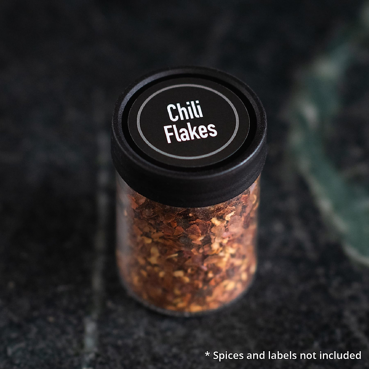 AllSpice 3” Glass Spice Jars 3 fluid ounces- 6 Pack