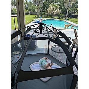 Barton Moore Pop Up Baby Play Pen: Large Portable Play Yard for Babies and Toddlers, Ideal for The Beach, Camping, RV Indoor and Outdoor Use, Compact, Lightweight and Packable for Travel.