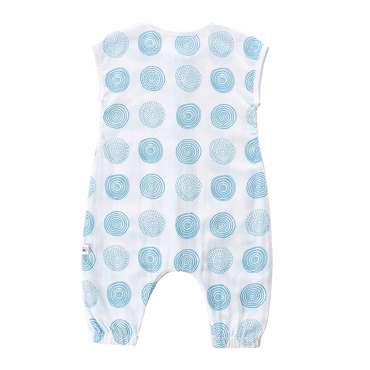 TADO MUSLIN Baby Sleeping Sack 100% Organic Cotton Toddlers Wearable Blanket with Legs, Blue Circle, 35",For 2-4 Years