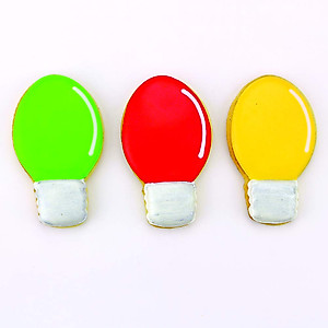 Christmas Lights/Light Bulb Cookie Cutter, 3.25", Made in USA by Ann Clark