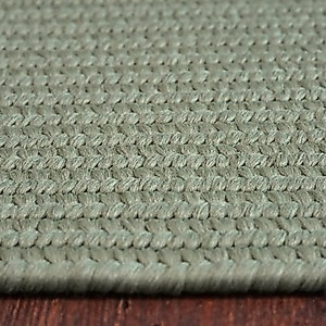 Colonial Mills Delicious Braided Reversible Solid 2X4 Scatter Throw Rug - Palm, Handcrafted in USA, Woven Texture, High Traffic, Entry, Kitchen, Living Room, Bed, Bath, Foyer, Porch - 2' X 4' Oval