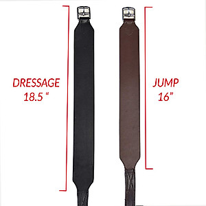 Total Saddle Fit Stability Stirrup Leathers Jump & Dressage Styles - Wide Body English Stirrup Leathers - 54" - Brown