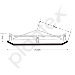 Plantex Premium Diamond Black Glass Corner Shelf for Bathroom/Kitchen Shelf/Bathroom Accessories (9x9 Inches) - Pack of 2