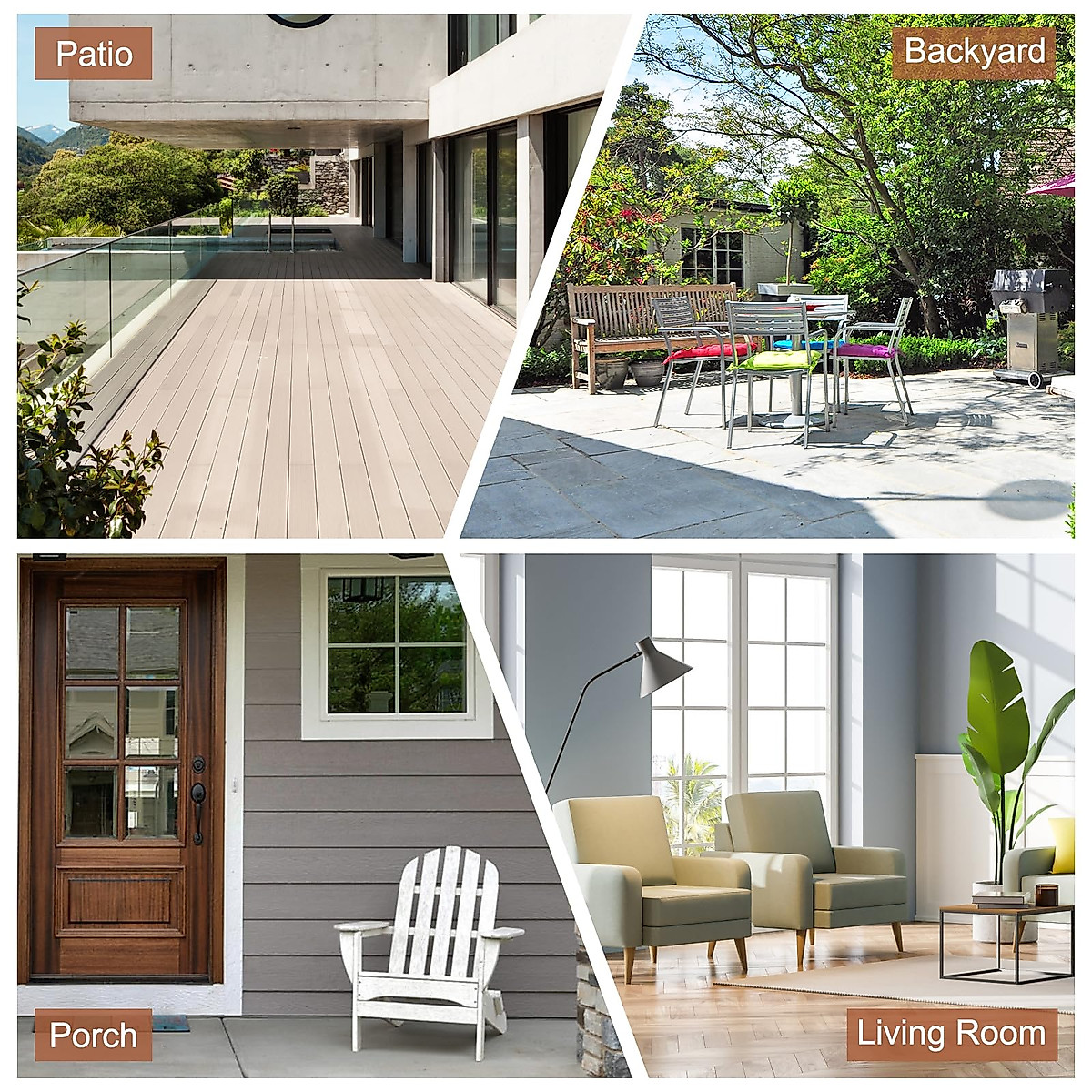 ide·o Outdoor Wood Wagon Bench - with Wheel Armrest Rustic Fir Wooden Patio Lounge Rocker for Patio Garden Country Yard