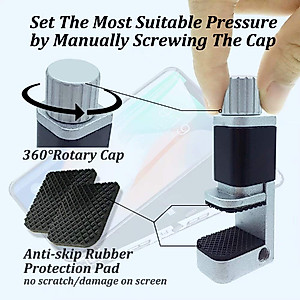 8pcs Phone Screen Repair Clamp with Protective Rubber Pad, Not Scratch on Screen, Adjustable Fastening Clamp Clip Compatible with iPad MacBook Tablet LCD iPhone Screen Replacement, Frame Clamp Tool