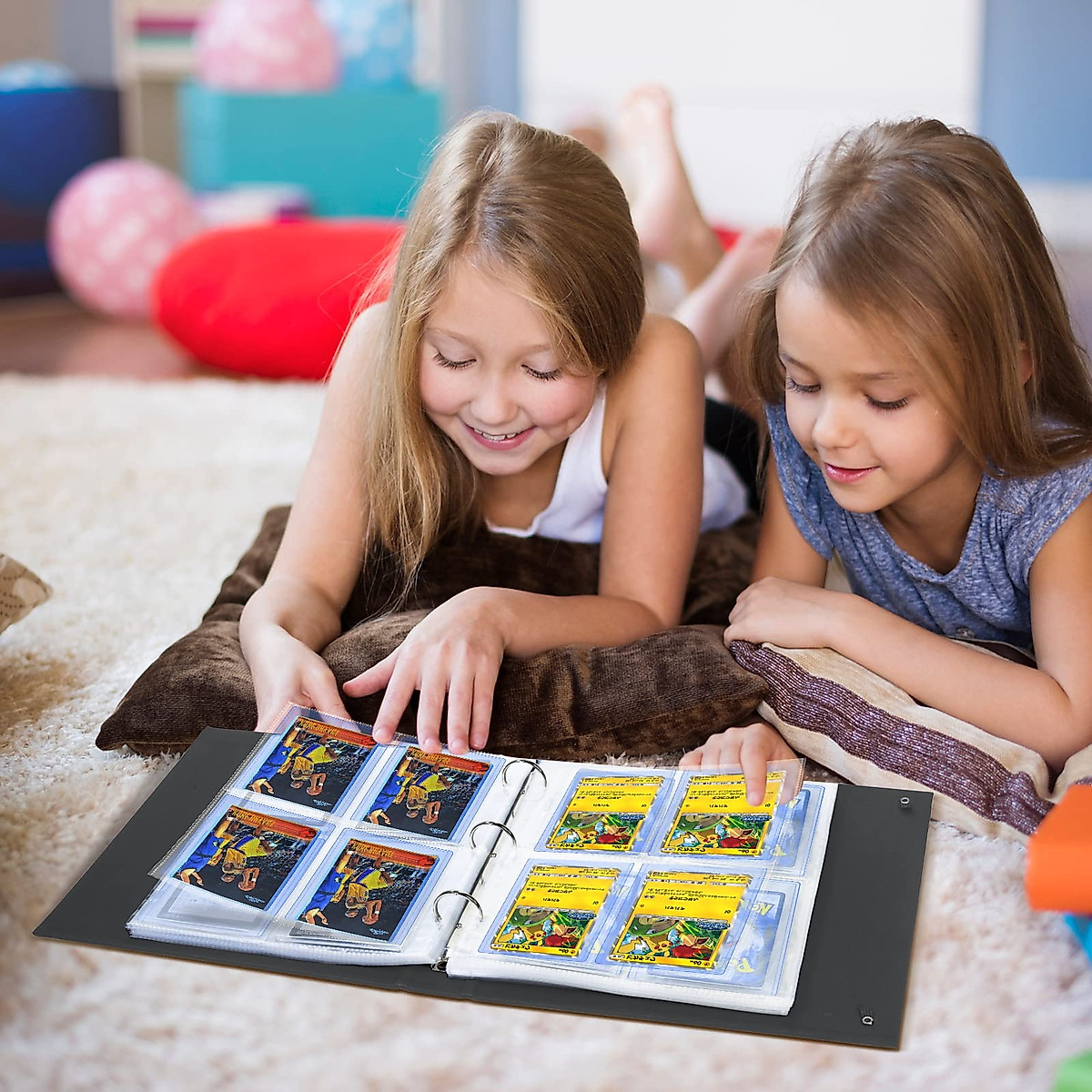 Top Loaders Binder with 50 Pages Top loaders Storage Trading Card Sleeves, 4 Pocket Trading Card Binder