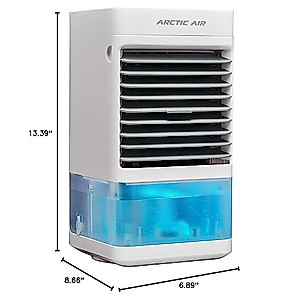 Arctic Air Pure Chill XL Evaporative Air Cooler - Powerful 4-Speed, Quiet, Lightweight Oscillating Portable Cooling Tower - Hydro-Chill Technology For Bedroom, Office, Living Room & More