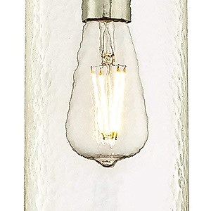 Westinghouse Lighting 6329000 One-Light Indoor Mini Pendant, Brushed Nickel Finish with Clear Textured Glass