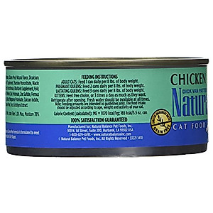 Natural Balance Lid Chicken & Green Pea Formula Canned Cat Food, 5.5 Oz