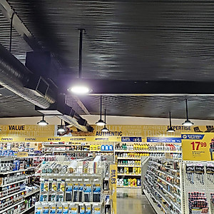 FAITHSAIL 150W UFO LED High Bay Light, 5000K,16500lm,1-10V Dimmable [600W Equivalent], with US Plug,Super Bright IP65 LED Shop Light Fixture for Warehouse/Workshop/Stadium