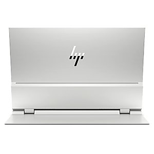 HP E14 G4 FHD (1920 x 1080) Portable Travel Monitor Bundle with 2 USB Type-C, Black Matte Bluetooth Folding Wireless Keyboard, and Black Pebble M355 Bluetooth Wireless Mouse