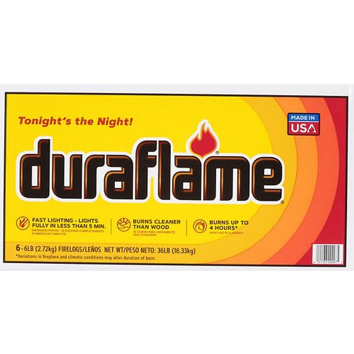 duraflame 6lb 4-hr Firelogs, 6 pack