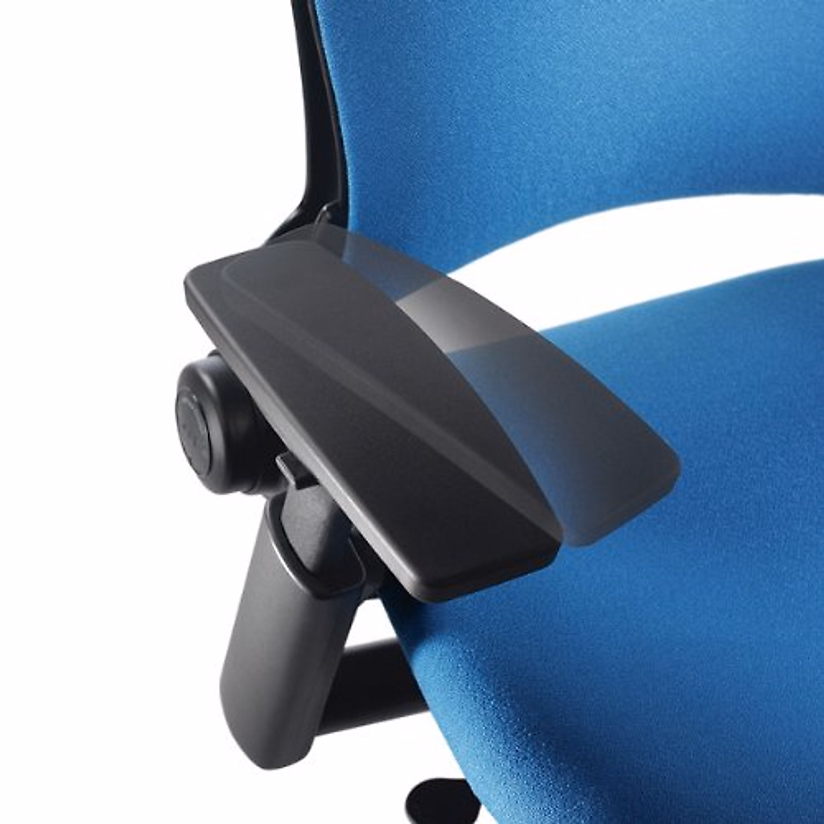 Steelcase Leap Office Chair, Black Frame and Buzz2 Navy Fabric