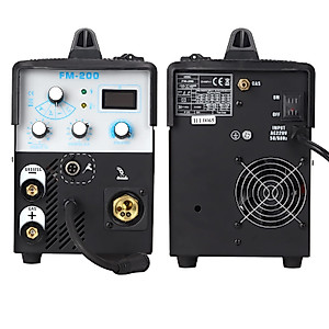FLARING MIG Welder 200Amp 5 in 1 Gas MIG/Gasless Flux Core MIG/Stick/Lift TIG welding Spool Gun 220V Aluminum Multi Process Welding Machine with Wire Feeding Adjustment Local service