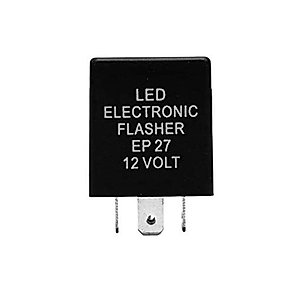 EP27 Fix Fast Hyper Flash, 5 Pins LED Flasher Relay for Bulb LED Turn Signals, Compatible for Ford Trucks 97-12 Ford F150 Trucks, 98-11 Ford Ranger, 99-10 Ford F-250, F-350, F-450 Super Duty