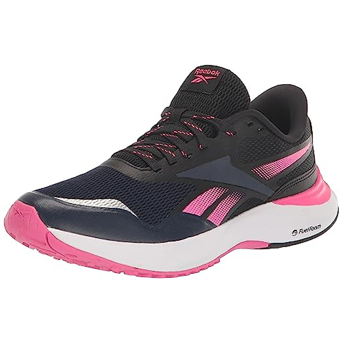 Reebok Women's Endless Road 3.0 Running Shoe, Vector Navy/Black/Proud Pink, 7