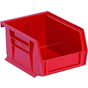 QUANTUM STORAGE SYSTEMS K-QUS210RD-8 8-Pack Ultra-Stack and Hang Bins, 5-3/8" x 4-1/8" x 3", Red