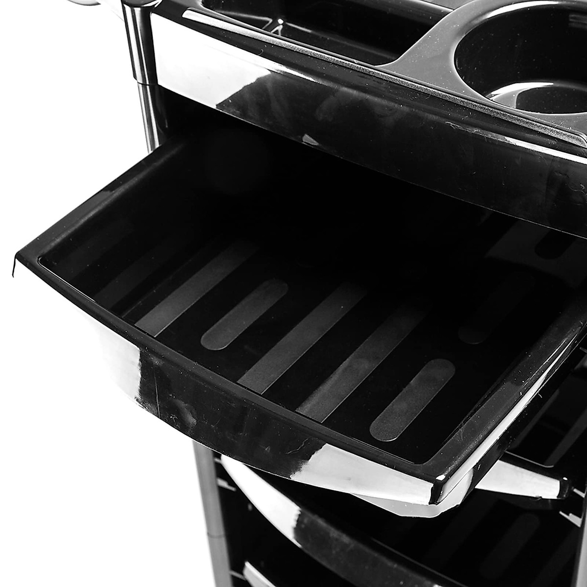 OmySalon Salon Trolley Cart with Wheels, 5 Drawers, Hair Cart Rolling Storage Organizer Barber Station, Salon Cart for Hair Stylist