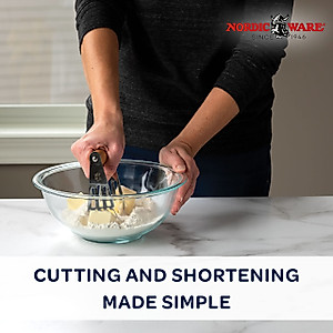 Nordic Ware Brush Pastry Blender, with Beechwood Handle, Stainless steel blades