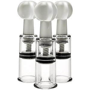 Size Matters Twist Up Nipple and Clitoris Suction Devices, Transparent, 3 Count (Pack of 1) (AC914)