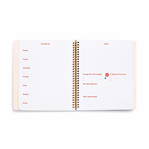 ban.do Undated Weekly Planner, To Do List Notebook with Stickers, Guided Wellness Journal, Daily Organizer for School or Office, Progress Not Perfection