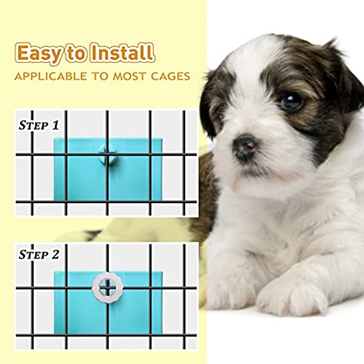 LLSPET Food and Water Bowl for Hamster/Rabbit/Chinchilla/Guinea Pig Other Small Pets,Rabbit Guinea Pig Hay Feeder,Made from Non-Toxic, BPA Free Plastic and Minimizing Waste and Mess