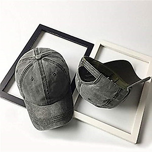 Aedvoouer Men Women Baseball Cap Vintage Washed Distressed Hats Twill Plain Adjustable Dad-Hat,Z-3PC-Black-khaki-Army Green