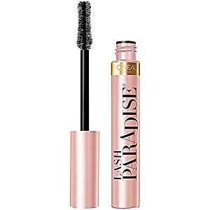 L'Oreal Paris Voluminous Makeup Lash Paradise Mascara, Voluptuous Volume, Intense Length, Feathery Soft Full Lashes, No Flaking, No Smudging, No Clumping, Blackest Black, 1 Count