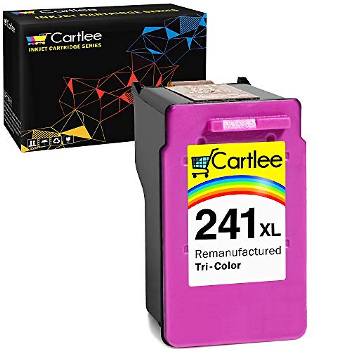 Cartlee 1 Color Remanufactured High Yield Ink Cartridge Replacement for CL-241XL 241 XL PIXMA MX472 MX452 MG3520 MX432 MX439 MG3220 MX512 MG2120 MX459 MG3620 MG3600 MX479