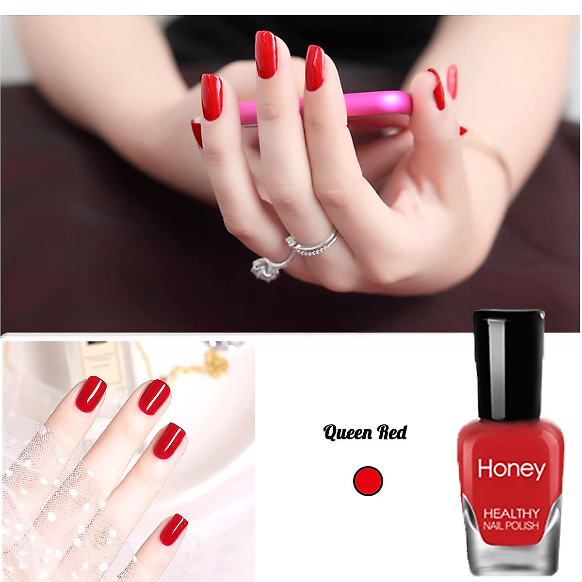 Tophany Non Toxic Easy Peel Off and Fast Dry Nail Polish Set for Pack, Eco Friendly and Organic Water Based Nail Polish for Women,Teens(10 Bottles)