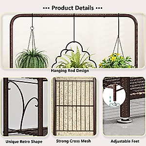 SORCEDAS Plant Stand 3 Tier Indoor Outdoor Tall Corner Hanging Plant Shelf Metal Flower Stands Ladder Plant Holder for Room Balcony Garden Patio Multiple Plants, Bronze