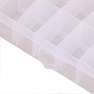 Richohome 36 Grids Adjustable Jewelry Bead Organizer Box Storage Container Case,Pack of 2